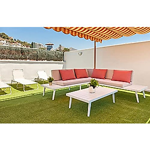 Hruile Outdoor/Indoor Bench Cushion Water-Resistant Outdoor Patio Furniture Swing Seat Cushion Chairs Pad Bench Mat, 2 Inch High-Density Foam, Polyester Fabric Cover with Ties,39.5x11.8x2in,Blue