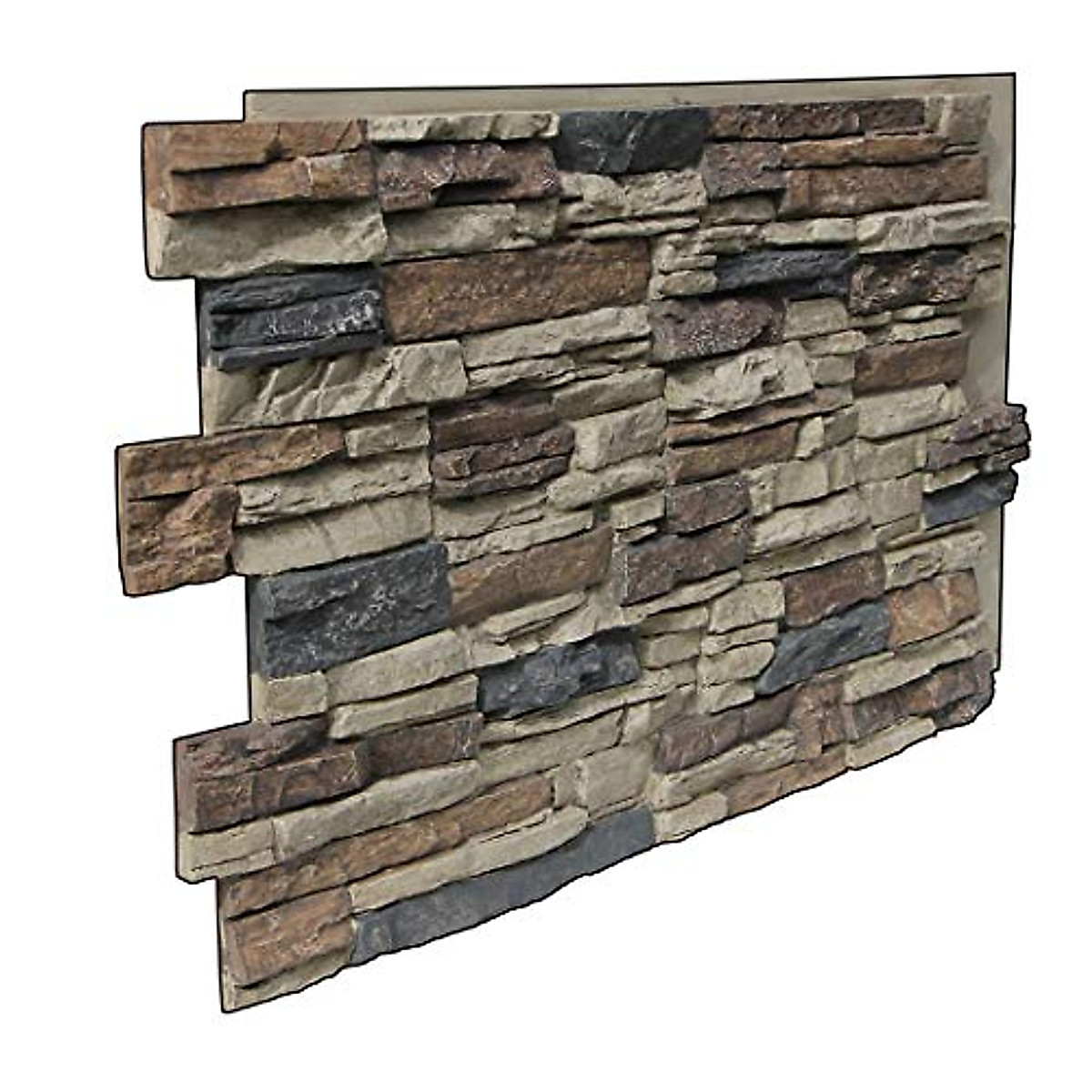 Tritan BP - Lightning Ridge 48 in. x 24 in. Class A Fire Rated Faux Stone Siding Panel Finished Nature Spirit