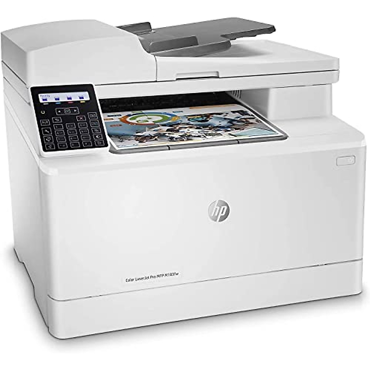 HP Laserjet Pro MFP M183FW All-in-One Wireless Color Laser Printer, Print,Copy,Scan,Fax, 16ppm, 600x600 dpi, Auto Duplex Printing, 2-line Display, 35-Page ADF, Wulic Printer Cable