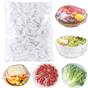 300Pcs Reusable Elastic Food Bowl Storage Covers, Sublaga Bowl Covers, Dish Plate Covers, Alternative to foil, Plastic Wrap,BPA Free