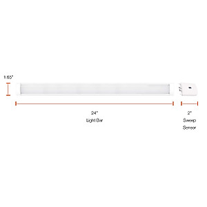 SYLVANIA TruWave Natural Series 3-Way Selectable 24" LED Under Cabinet Light Bar Only, Soft / Cool / Daylight - 1 Pack