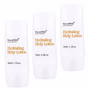 Travelwell Hotel Travel Size Guest Body Lotion 1.0 Fl Oz/30ml, Individually Wrapped 50 Bottles per Box | Travel Size Toiletries | Hotel Toiletries Bulk Set