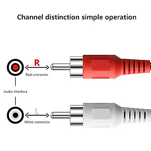 PASOW RCA Cables, 2RCA Male to 2RCA Male Stereo Audio Subwoofer Cable Dual Shielded RCA Cord for Home Theater, HDTV, Amplifier, Hi-Fi Systems, Speakers (10 Feet)