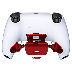 Scarlet Red Replacement Redesigned K1 K2 Back Button Housing Shell for PS5 Controller eXtremerate Rise Remap Kit - Controller & Rise Remap Board NOT Included