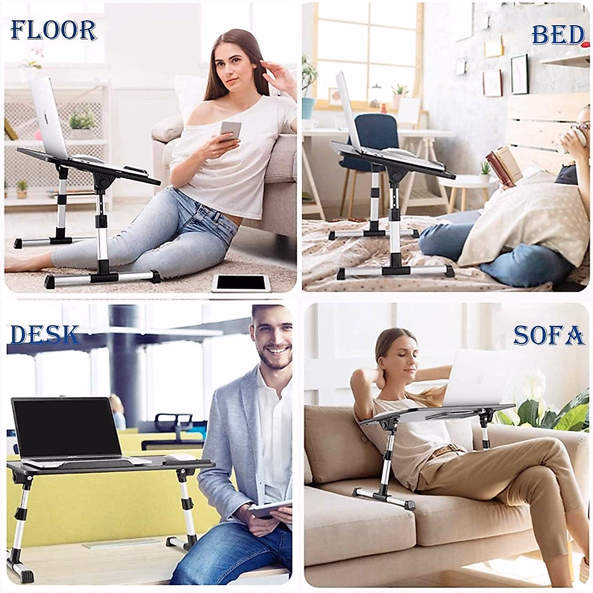 BoxWave Stand and Mount Compatible with Lenovo Legion Pro 5i (RTX 4050) - True Wood Laptop Bed Tray Stand, Desk for Comfortable Work in Bed. - Jet Black