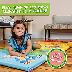 Sunny Days Entertainment CoComelon Official 6ft Tumbling Mat – 5 Panel Folding Mat with Carrying Handles | Active Play for Toddlers