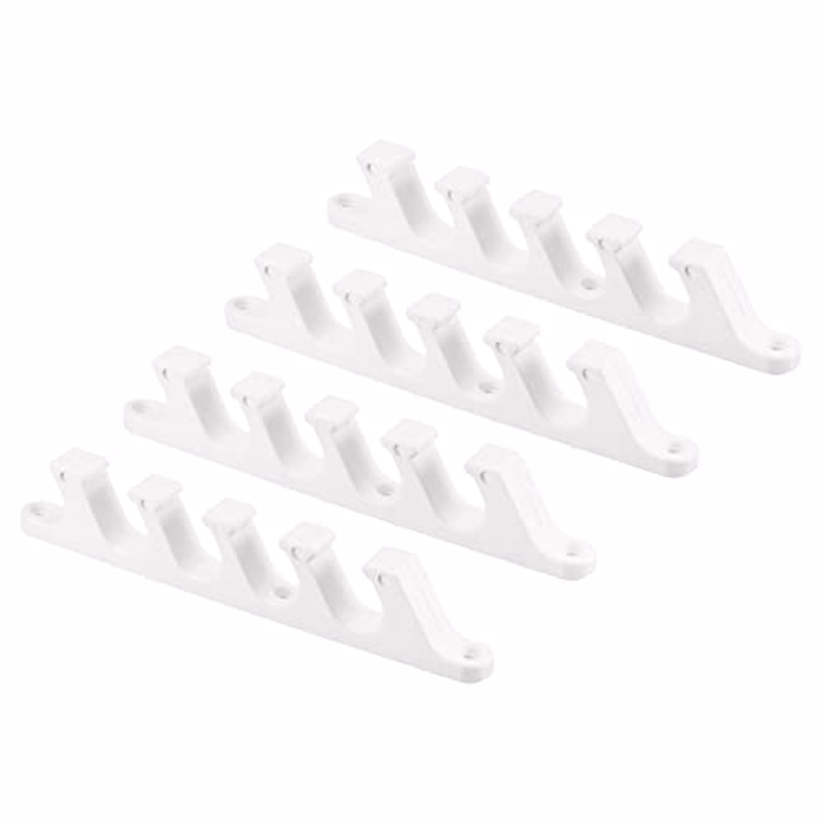 PATIKIL Chaise Adjustment Bracket, 4 Pack 5 Position Lawn Furniture Multi Position Back Support Adjuster for Outdoor Lounge Patio, White