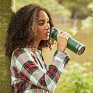 Coleman Switch AUTOSPOUT Insulated Stainless Steel Water Bottle, 24oz, Spider Mum