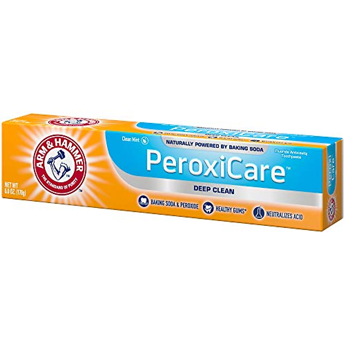 ARM & HAMMER Peroxicare Toothpaste – Clean Mint- Fluoride Toothpaste , 6 Ounce (Pack of 6)