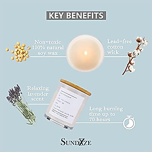 Sundazze Large Scented “Our Friendship is Like This” Candle – 25oz, Natural Soy, Lavender Fragrance – Funny Best Friend Candle, Novelty Gifts for Women, 70-Hour Burn Time