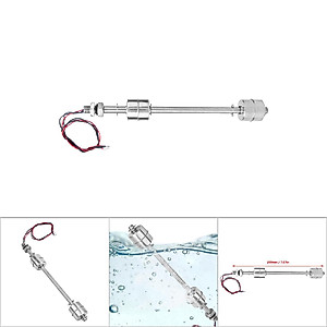 MUNEFE Water s Sensor, Vertical Float Switch, s Float Sensor Switchs for Appliance Water s Control(Float 200mm)