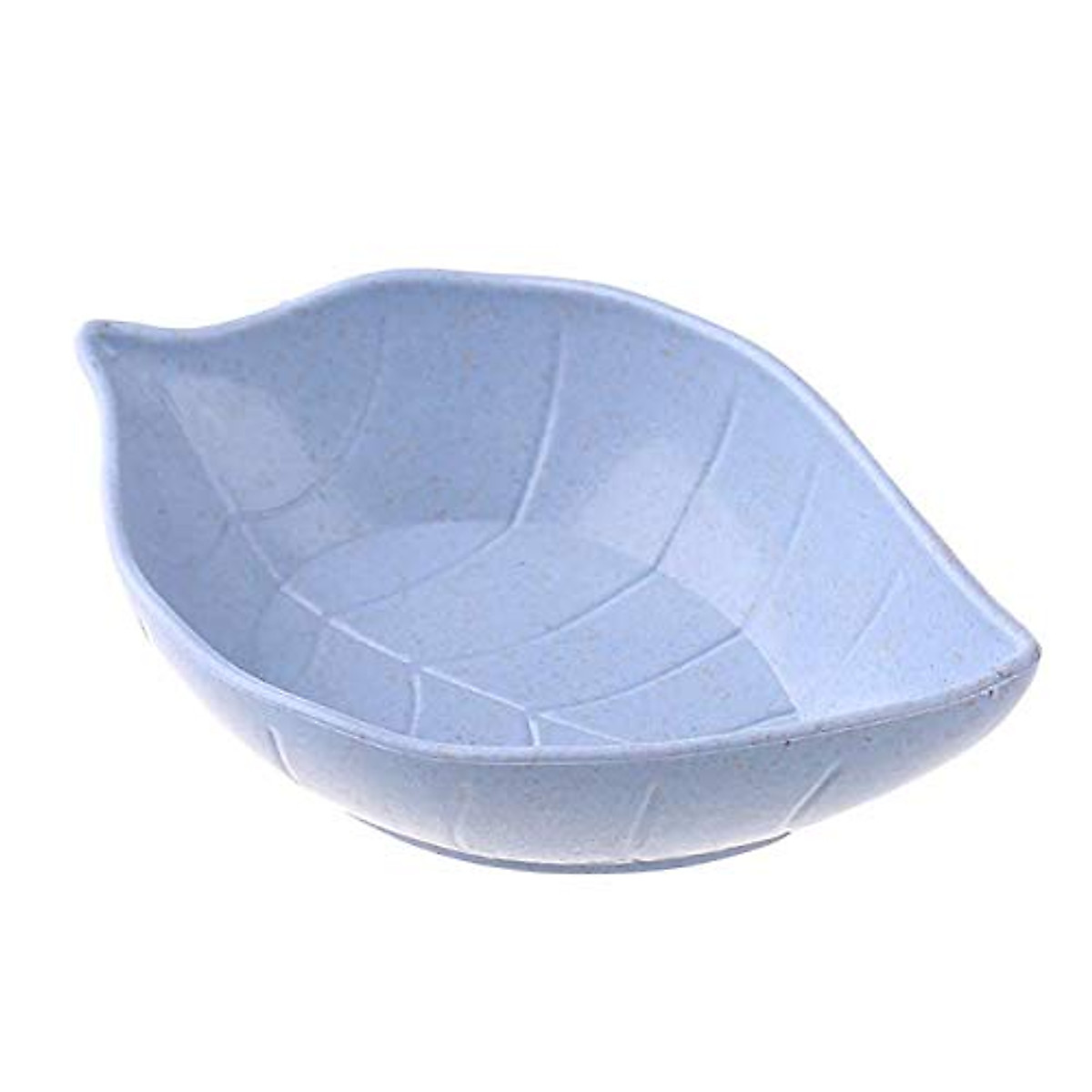 Aeyistry 4 Pcs Leaf Shape Sauce Dish,Small Dipping Bowls Appetizer Plates Wheat Straw Soy Sauce Dishes Multicolor Plastic Saucers Bowl Dinnerware Set for Vinegar/Salad Soy Sauce/Wasabi/Chili Oil