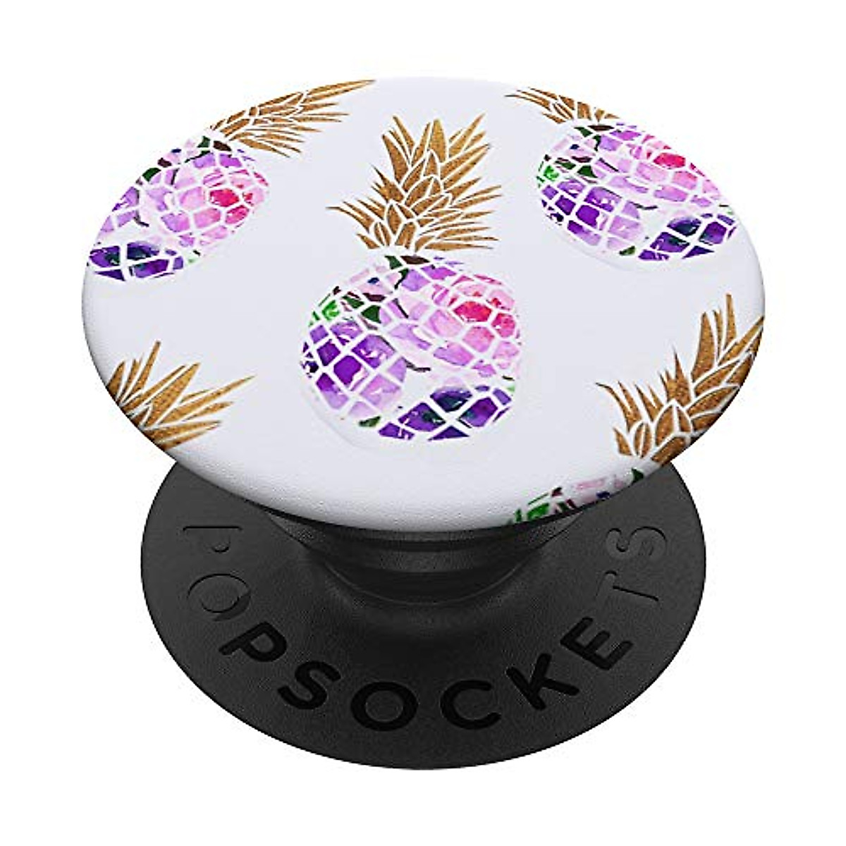 Flower Pineapple Purple Phone Popper PopSockets Swappable PopGrip