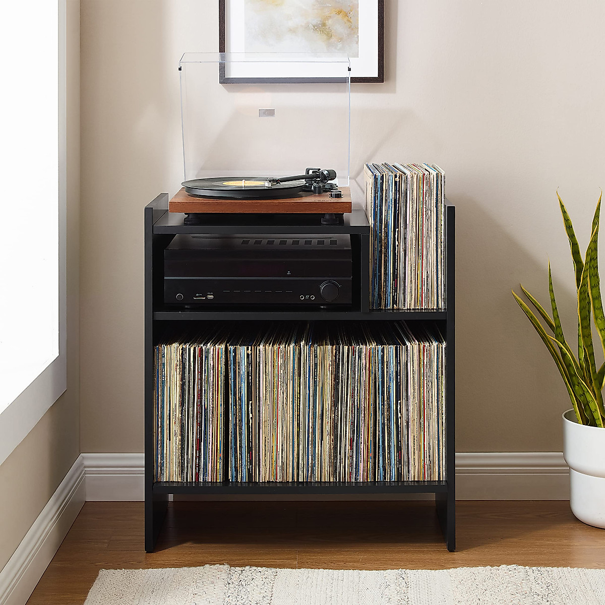 Crosley Furniture Portland Turntable Stand, Black