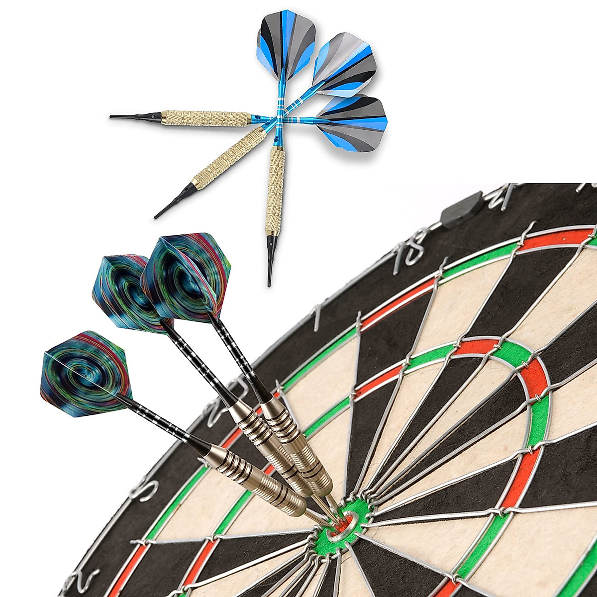 30 Pcs Dart Shafts for Steel Tip Medium 2BA Thread Aluminium Alloy Dart Stems 50 mm 53 mm with Rubber Rings Replacement Harrows Dart Accessories and Flights(Classic Style,Multi Colors)