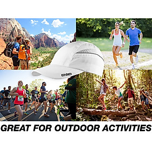 Fitdom Lightweight All Sports Cap Perfect Hat for Running, Hiking, Tennis, Golf & More White