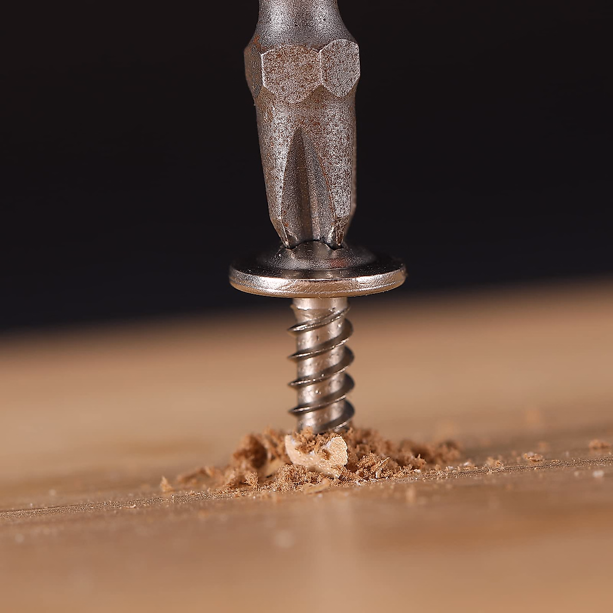 #8 x 1-1/4" Wood Screw 100Pcs 410 Stainless Steel Standard Thread Truss Head Fast Self Tapping by SG TZH