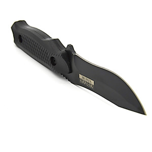 Lastworld 8" Defender Xtreme Hunting Knife with Sheath Black