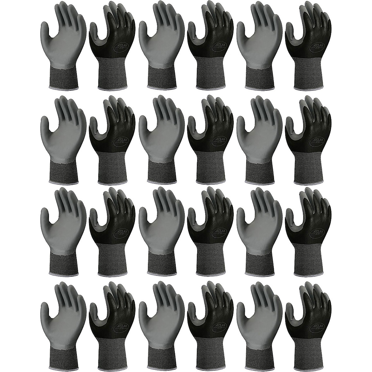 12 Pack - Showa Atlas 370BLK Nitrile Tough Gloves - Medium