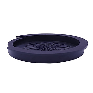 Guitar Soundhole Cover, 4 inch Sound hole Rubber Cover for Acoustic Guitar (Brown)