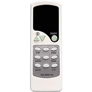 Replacement for DANBY Air Conditioner Remote Control for Model DPA120E1BDB DPA120E1WDB DPA100EAUWDB DPA100EAUBDB DPA120EAUWDB DPA120EAUBDB DPA120HEAUBDB DPA140HEAUBDB DPA140HEBUBDB DPA140HEAUWDB