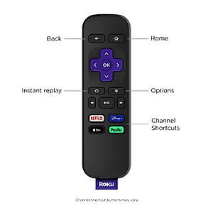 Roku Express HD Streaming Media Player with High Speed HDMI Cable and Simple Remote