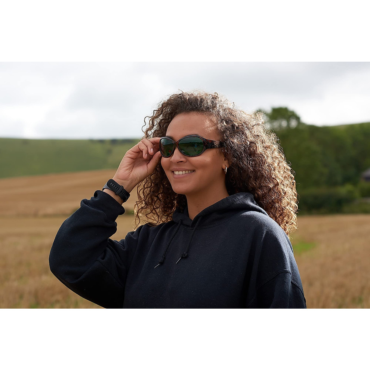 MigraLens Migraine Relief Glasses Women's Frame, Purfect Style | For Chronic Light Sensitivity | Green Lenses