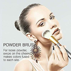 NEVSETPO Makeup Brush Set 24 Pcs Full Face Makeup Set with Beauty Blender Synthetic Foundation Powder Concealers Eye shadows Blush Travel Makeup Brush Sets Case Bag Included