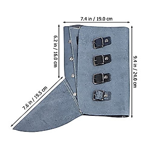 DOITOOL Leather Welding Spats, Heat and Abrasion Resistant Shoe Boot Covers, Foot Protector Shoes Protectors Welding Gaiters, Welder Working Tool, Dark Blue