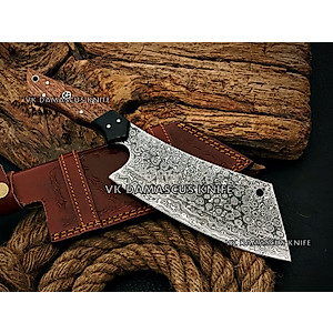 Damascus Cleaver Knife, Meat Cleaver, Butcher Knife for Meat Cutting 12" Handmade Full Tang Cleaver for Meat Vegetables Cutting 0199
