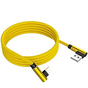 Ironten iPhone Lightning Charger, 1 Pack 6 Ft Yellow Apple MFi Certified Cable Nylon Braided Cable Fast Charging Cord Compatible with iPhone 14 13 12 11 Pro Max XR XS X 8 7 6 Plus SE iPad