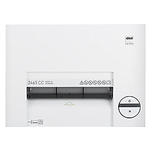 ideal. 2465 Cross-Cut Deskside Paper Shredder, Continuous Operation, 9-11 Sheet, 9 Gal. Bin, Shred Staples/Paper Clips/Credit Cards, 3/4 HP Motor, P-5 Security Level