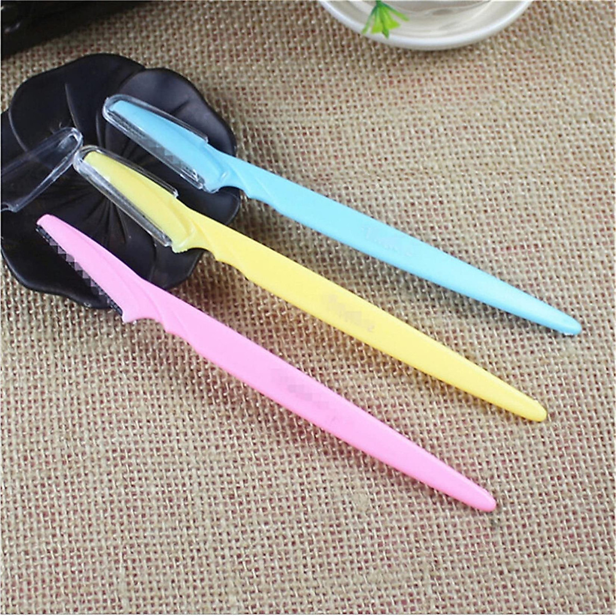 GOOIT 3 Pcs Eyebrow Razor Facial Hair Remover Makeup Tools Trimmer Sharper Shaver Hair Remover Set, 15 x 1.3cm