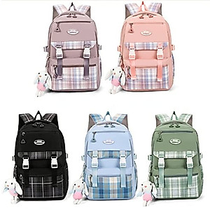 HUIHSVHA Cute Backpack, 17 Inch Large Capacity School Laptop Bag, Casual Travel Daypack for Teens Girls Women Students