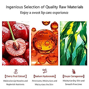 20Pcs Moisturizing Restores Moisture Lip Mask for Dry Lips and Lip Lines Overnight Lip Care, Gel Treatment Plumping ​Lips Mask (Red)