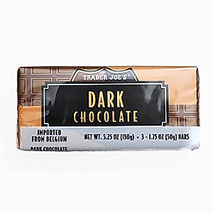 Trader Joe's Belgian Dark Chocolate Bars 3 Variety Pack - Total 9 Bars, 1.7 ounces