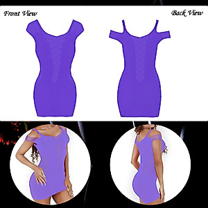 Geyoga 12 Pieces Women's Fishnet Lingerie Mesh Babydoll Bodysuit Lace Smock Lingerie for Women (Fresh Color)