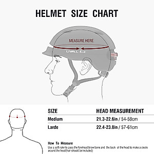 LIVALL C20 Smart Bike Helmet with LED Lights & Visor, CPSC Certified, Bike Helmet with Fall Detection for Adults Men Women, Bicycle Helmet for Urban Commuter E-Bike Scooter Skateboard