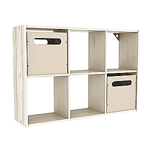 ClosetMaid 5430 Mini 6-Cube Desktop or Wall Mount Organizer, Bleached Walnut