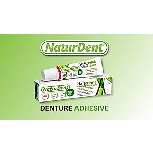 Natural Strong Denture Adhesive NaturDent holds Dentures Longer and Stronger No Zinc No Petrochemical No Paraben No Yucky Taste