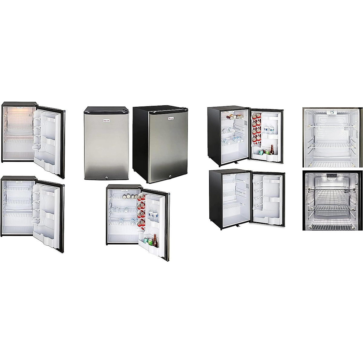 BLAZE BBQ Outdoor Package of 40” LTE Built-in Gas Grill, Dop-In Single Side Burner, 32” Door & Two Drawers Combo, Compact Refrigerator and Accessories (Grill Cover, Fridge Trim and Rotisserie Kit)