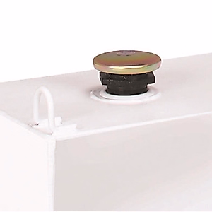 JOBOX Crescent 50 Gallon White Square Steel Liquid Transfer Tank for Trucks - 485000, 23.25x24x23.25