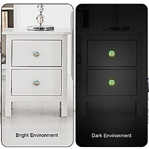 Train STATTON Knobs Round Drawer Handle Whole Body Luminescence, Fluorescence Glass + ABS for DIY Project Kitchen Living Room Furniture Decoration (4 Pack)