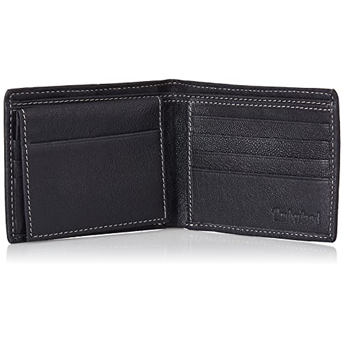Timberland Men's Leather Passcase Security RFID Wallet, Navy Blue, One Size