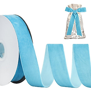 TONIFUL Khaki Gold Velvet Ribbon 1 Inch x 10yds, Vintage Velvet Ribbons, for Christmas Wreath Decoration Handmade Craft Ornaments Gift Wrapping & Bow Making, Valentine's Day Bouquet Packaging