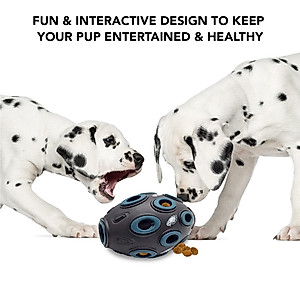 Pets First NFL Philadelphia Eagles Football Treat Dispensing Toy for Dogs and Cats, Rubber Ball Dog Toy, Interactive Fun Dog Treat Toy, Natural Rubber Dog Feeding Toy