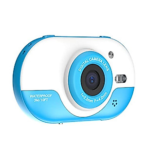 Niaviben Mini Portable Digital Camera for Kid's Waterproof Camera Front and Rear Dual 24 Million Pixel Compact Camera 2.4 Inch Blue