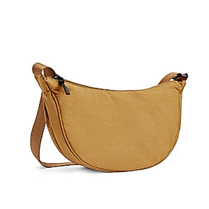 WESTBRONCO Crescent Bag Crossbody Bags for Women Trendy Small Nylon Fanny Pack Sling Hobo Bag Soft Casual, Brown