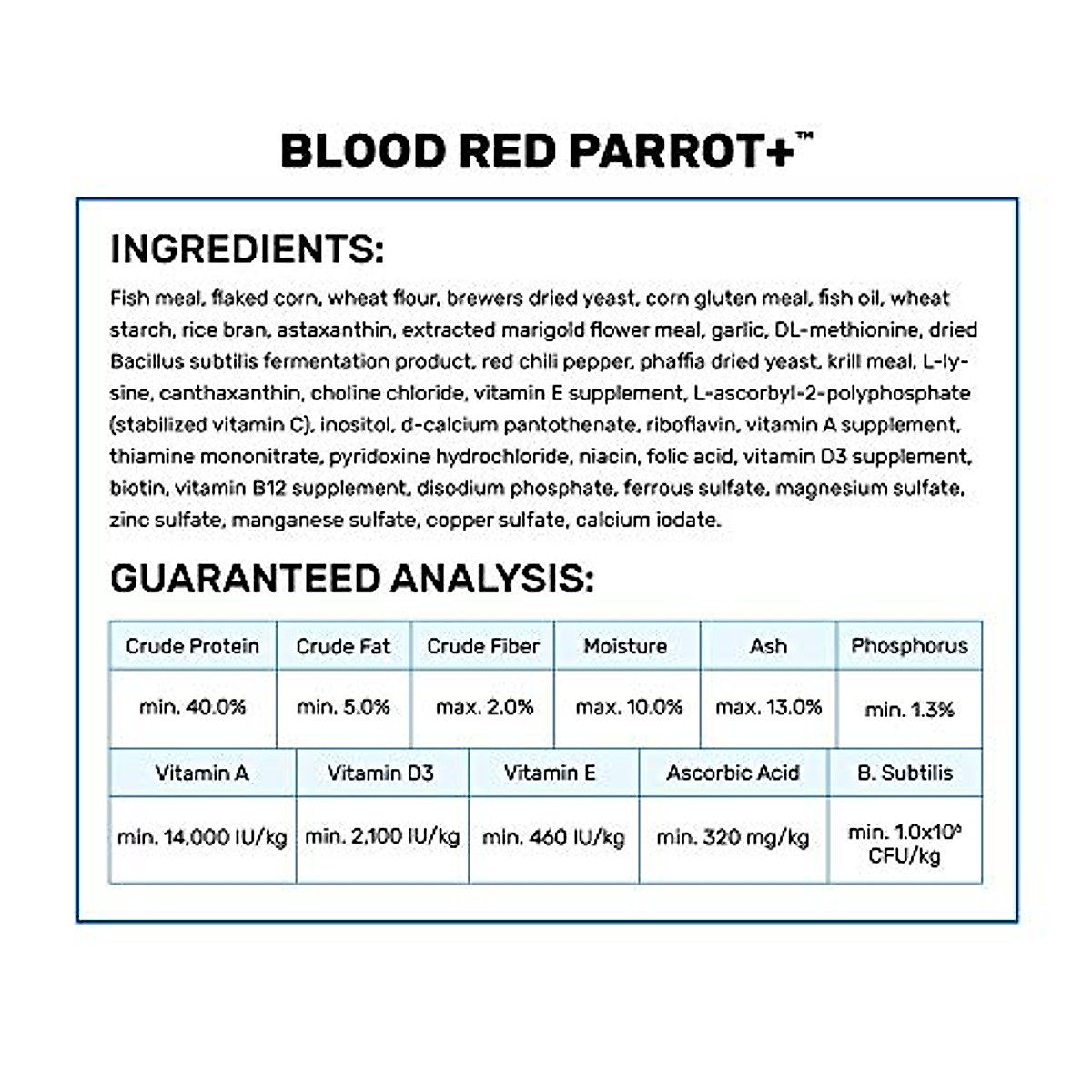Hikari Blood Red Parrot+ Fish Food, Mini Pellets, 11.7 oz. (333g)