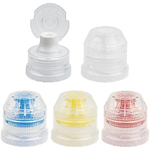 Amviner 28mm Push Pull Cap, Replacement Water Bottle Flip Tops with Seal Tab for Smart Bottles or Soda Water Bottles, 10PCS